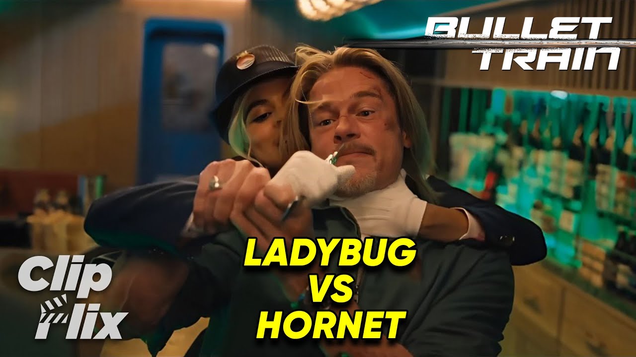 Bullet Train (9/9) | Ladybug VS The Hornet | Brad Pitt, Aaron Taylor ...