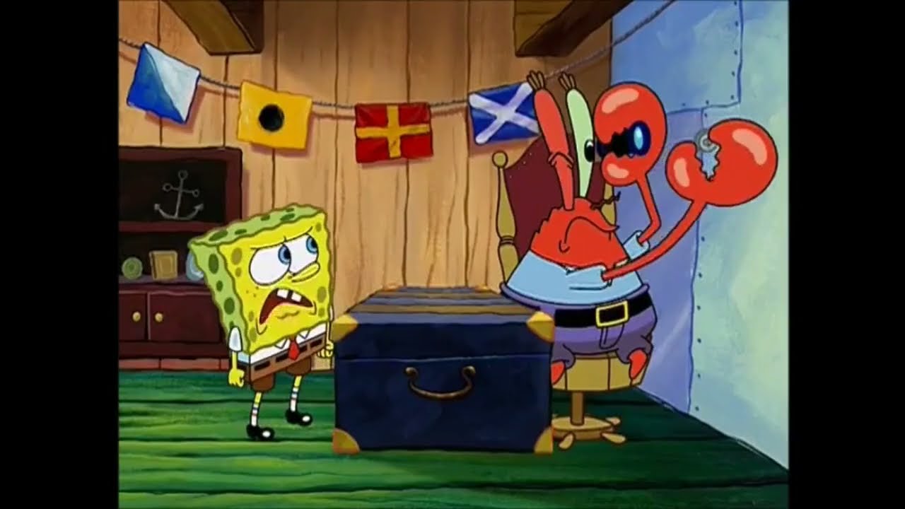 Spongebob gets VERY MAD at Mr Krabs - YouTube