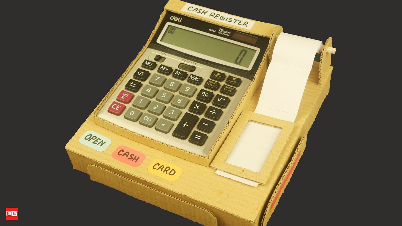 How to Make Cash Register Toy Machine at Home - YouTube
