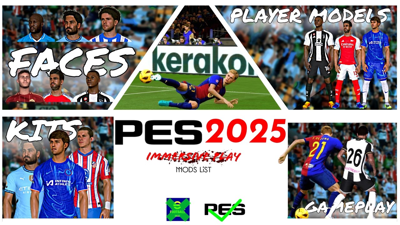 IMMERSIVE PLAY:PES 2025 | MODLIST SHOWCASE & DOWNLOAD - YouTube