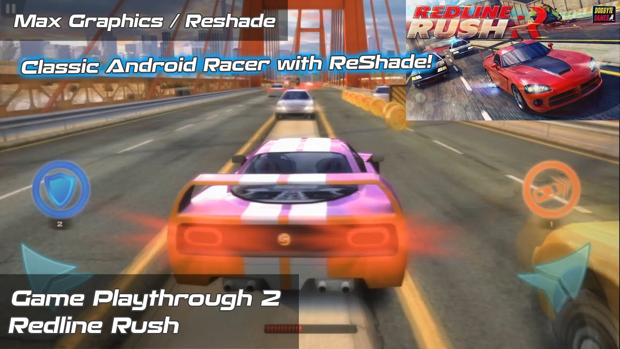 Redline Rush | Classic Mobile Racer runs away from the police pursuit! | BlueStack, ReShade ...