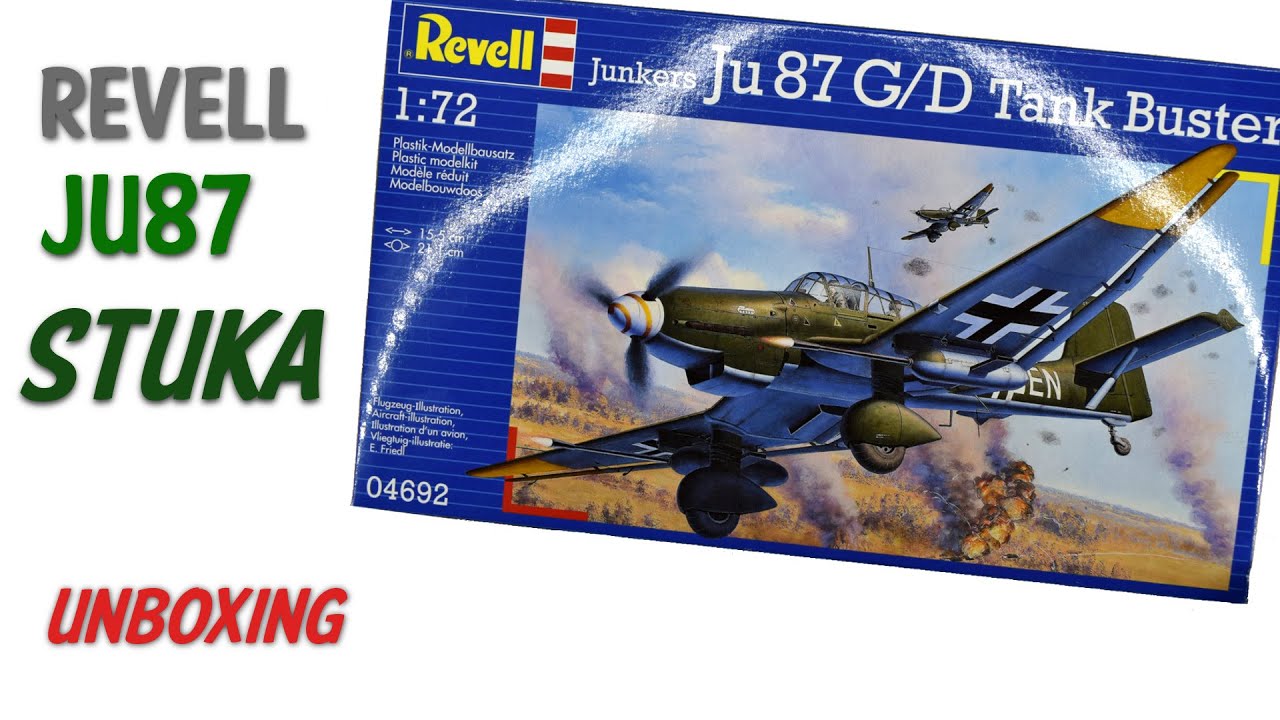Revell Junkers Ju87D/G - 1/72 Scale Plastic Model Kit - Unboxing - YouTube