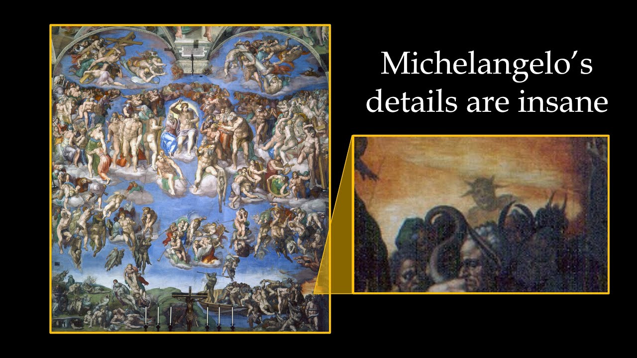 The insane detail of Michelangelo's Sistine Chapel | How to paint like ...