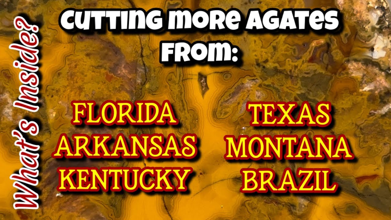 What’s Inside?? Cutting agates from FL, AR, KY, TX, MT, and Brazil ...