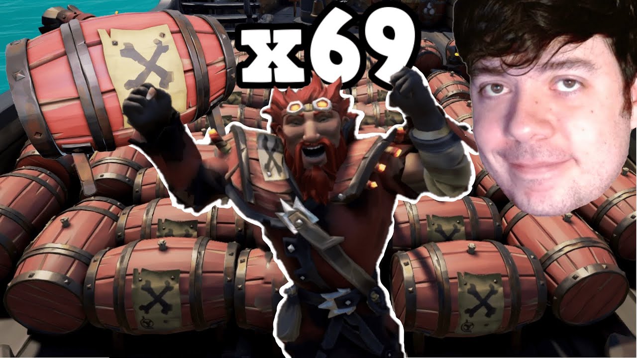 69 kegs cause a MASSIVE explosion on Sea of Thieves! - YouTube