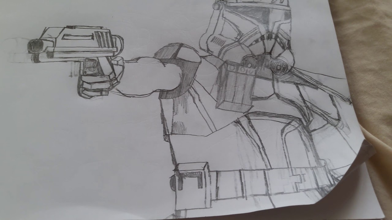 Star wars the clone wars captain rex drawing - YouTube