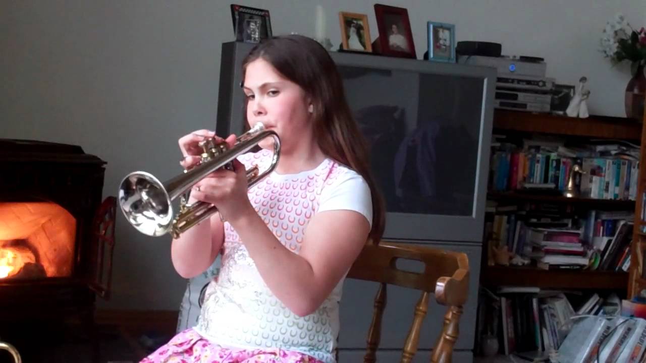 Girl playing Cornet - YouTube