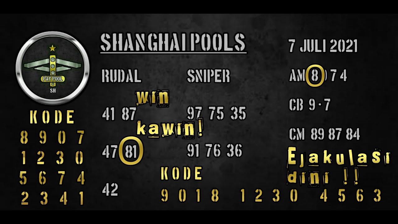Prediksi Shanghai pools 8 juli 2021 - YouTube