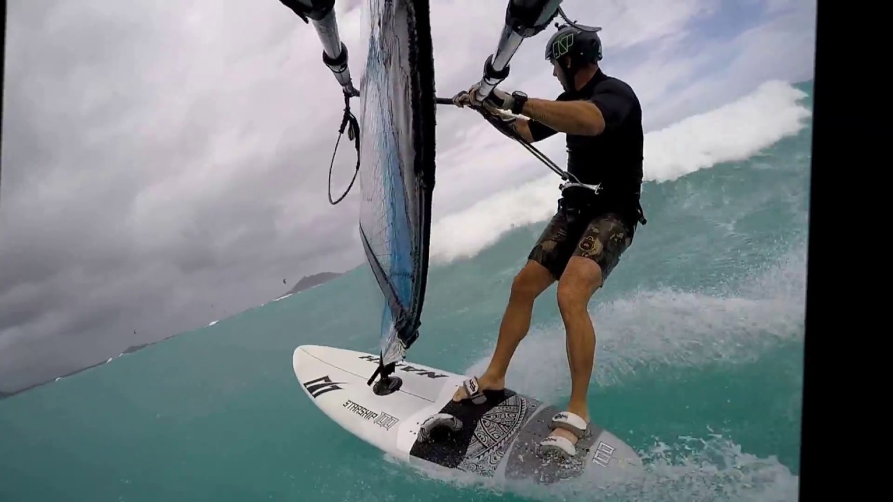Naish Starship 100L Ezzy Wave Panther 5.5m Kailua Bay Windsurfing Clew ...