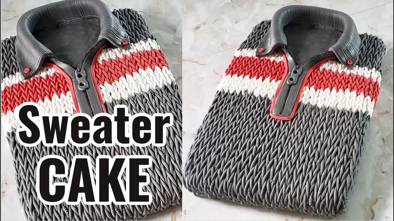 Knitted sweater Cake for men, Christmas Cake, Birthday Cake for men ...