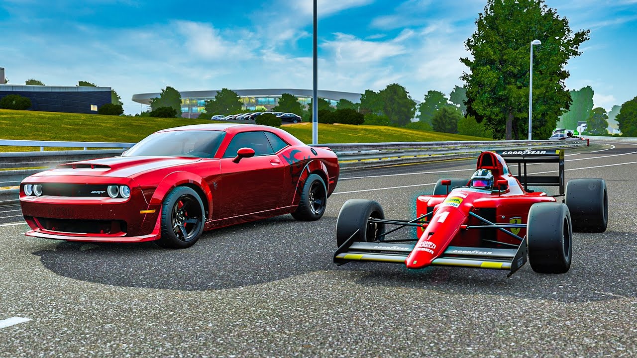 Dodge Demon (1122 hp) vs Scuderia Ferrari 641 (V12 F1 Car) | Forza ...