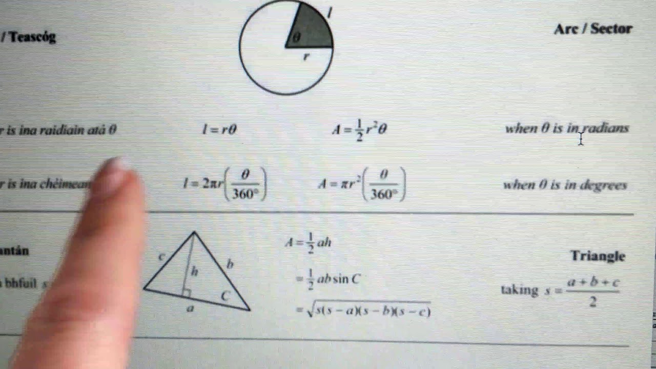 Examcraft 2019 LC Maths Paper 2 - Q5a - YouTube
