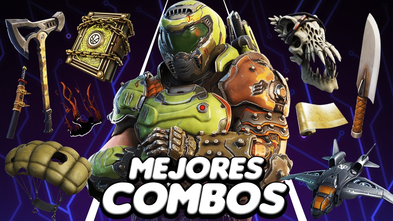 LOS MEJORES COMBOS para la skin DOOM SLAYER (PARTE 1) Fortnite Battle ...