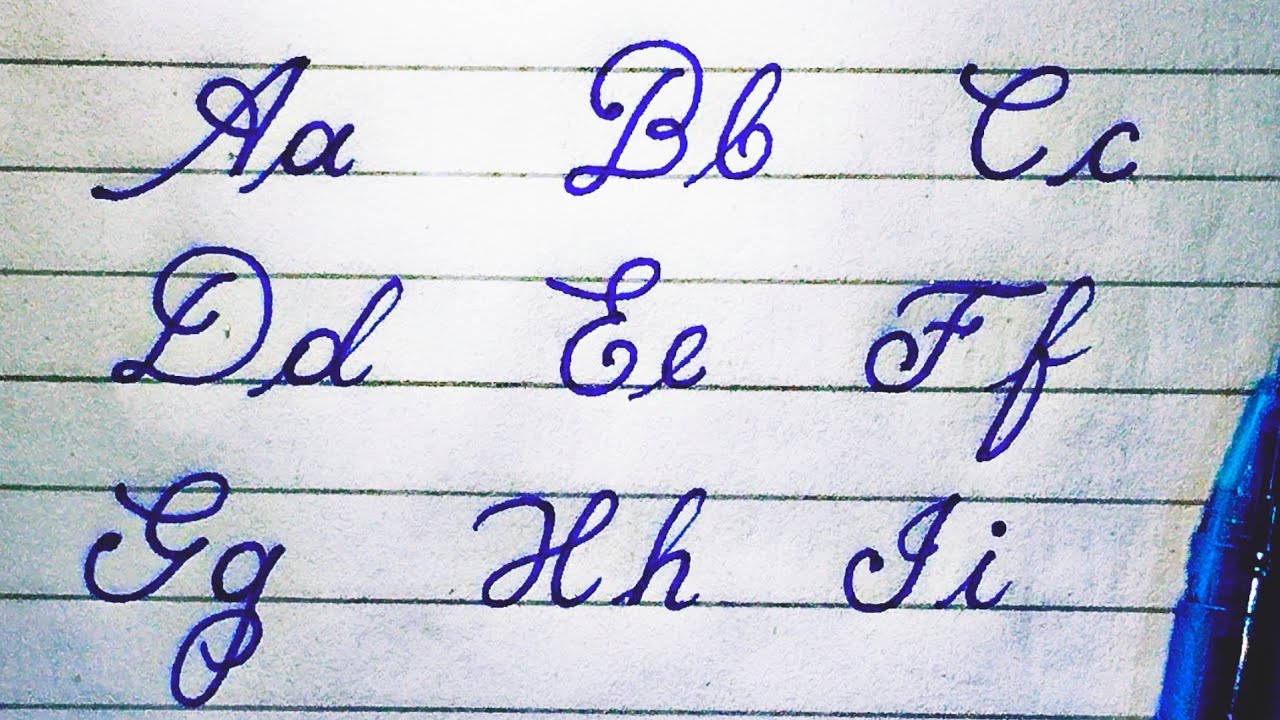 Cursive Me Capital And Small Letters || Cursive Handwriting - YouTube