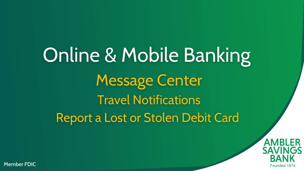 How to Send Travel Notifications and Report a Lost or Stolen Debit Card ...