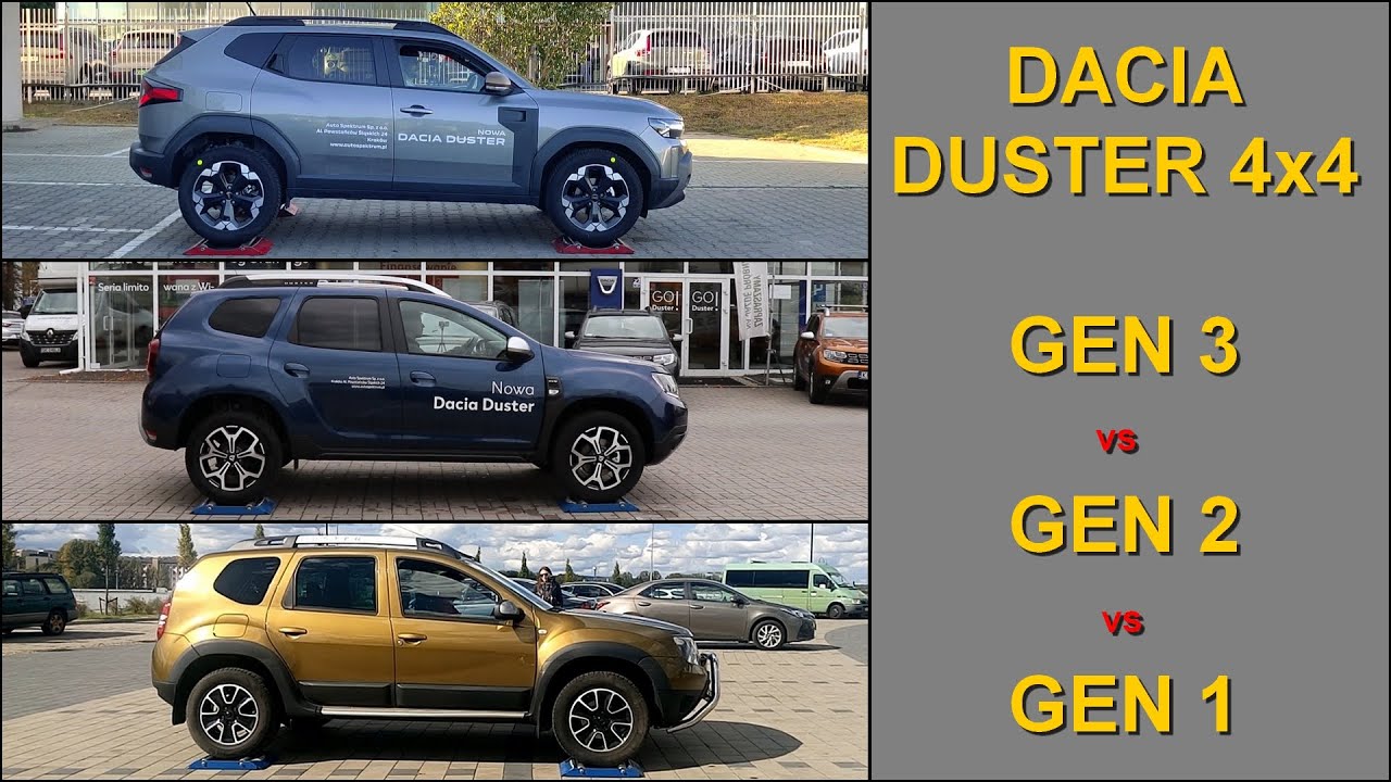 SLIP TEST - Dacia Duster 4WD - gen 3 vs gen 2 vs gen 1 - @4x4.tests.on ...