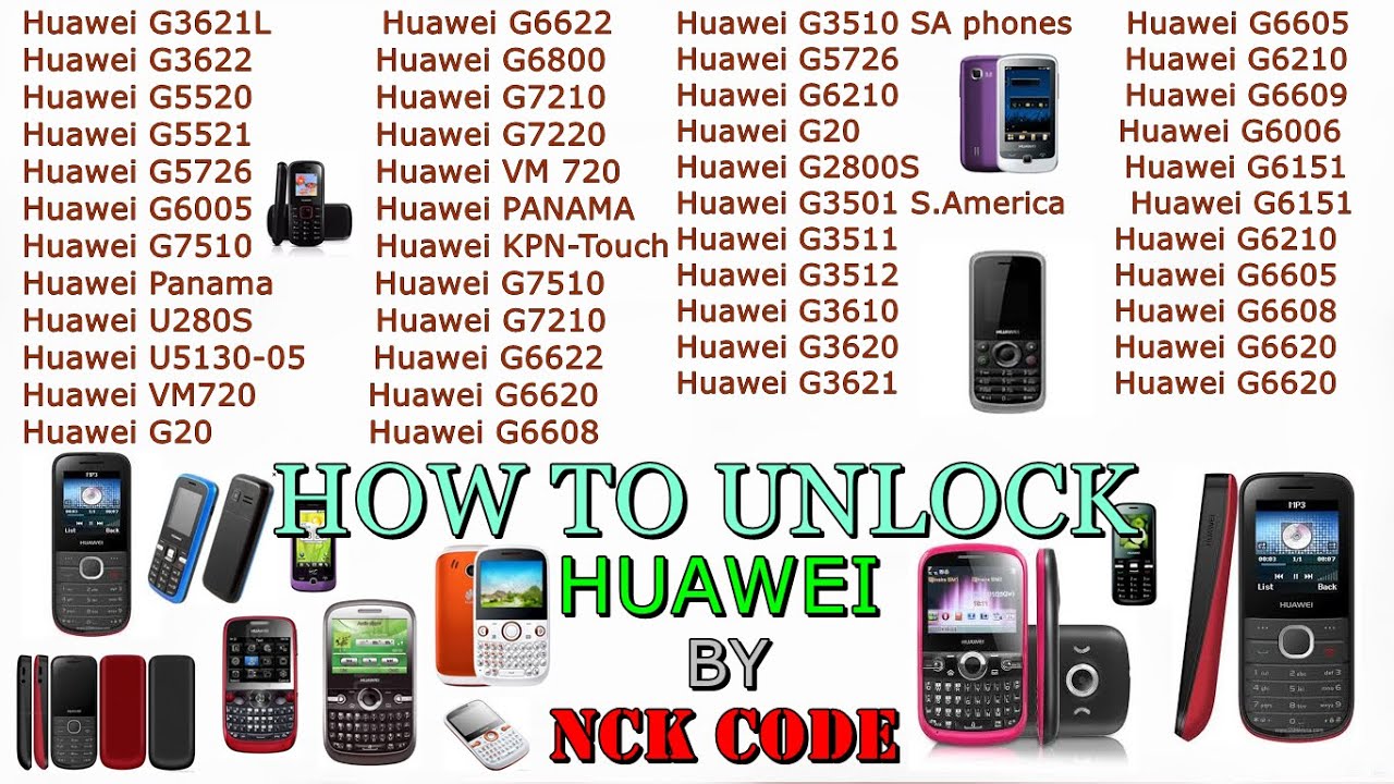 How to Unlock Huawei Phone Old Model G-Series by Unlock Code - YouTube