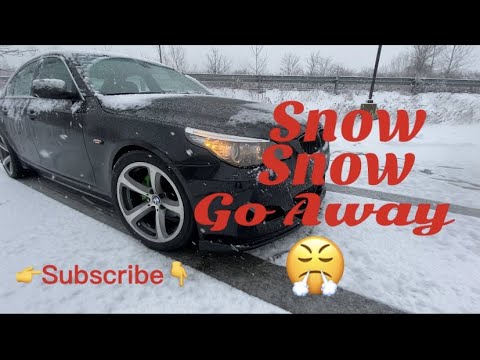 BMW E60 handles NYC snow storm 2021 + POV drive #BMW #SNOWSTORM #DRIFT ...