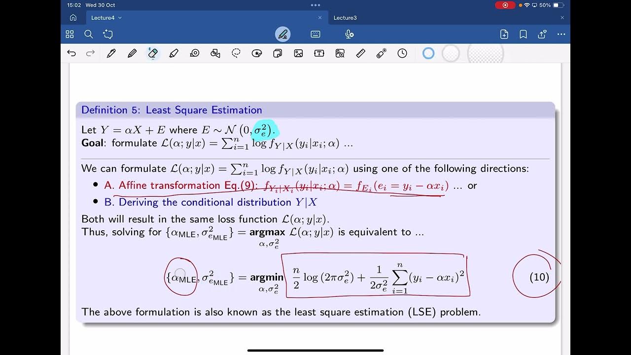 Estimation-2102523-Lecture-4-4 Conditional MLE (Linear Model) - YouTube