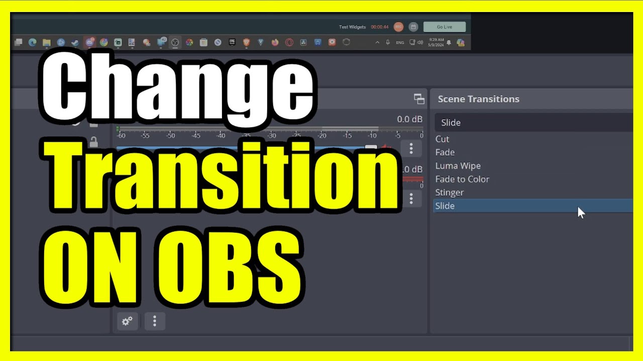How to Edit & Change Transition on OBS using PC (Easy Tutorial) - YouTube