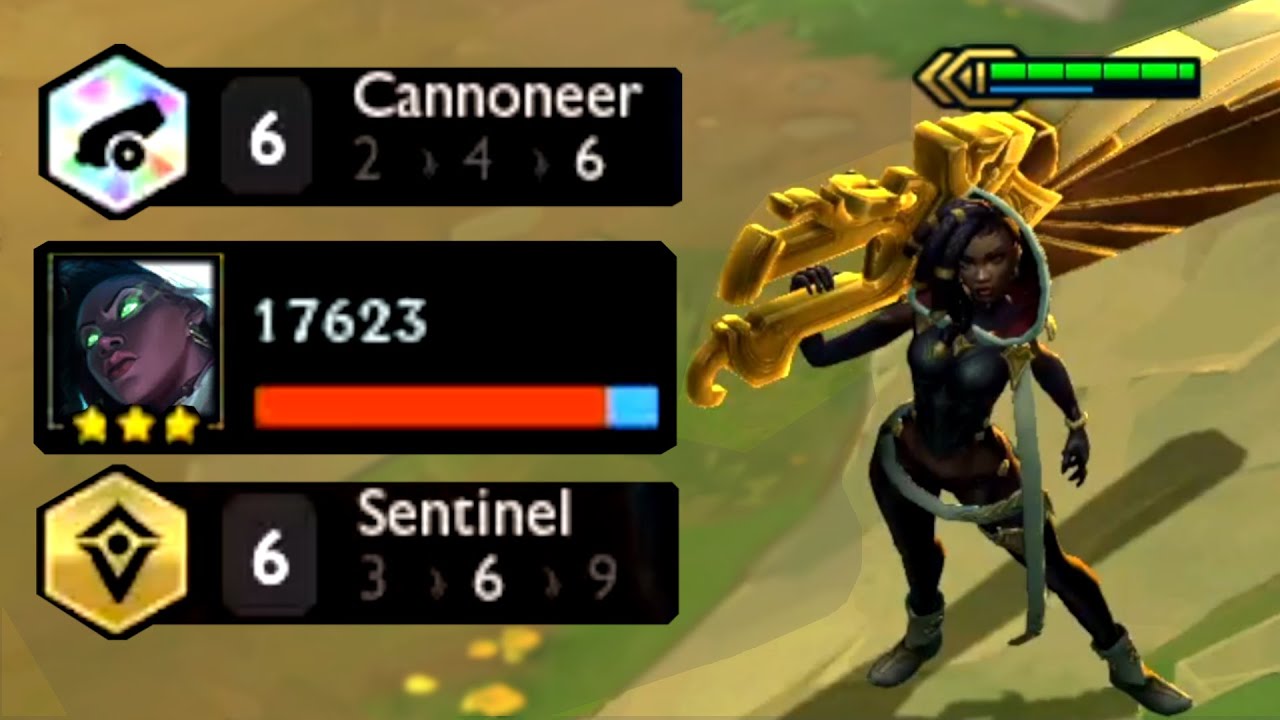 6 CANNONEER SENNA CARRY 3 STAR 6 SENTINEL | TFT Set 5.5 - YouTube