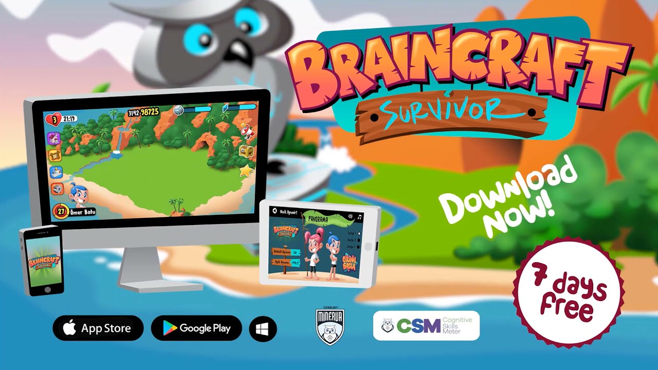 Braincraft Survivor (Brain Training App) - YouTube