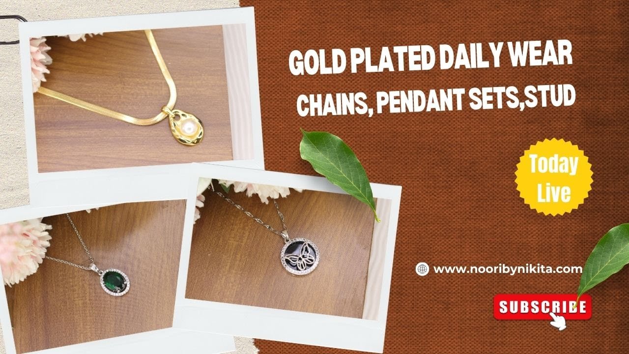 Gold Plated Daily wear Chains, Pendant sets,stud etc 😍😍 is live - YouTube