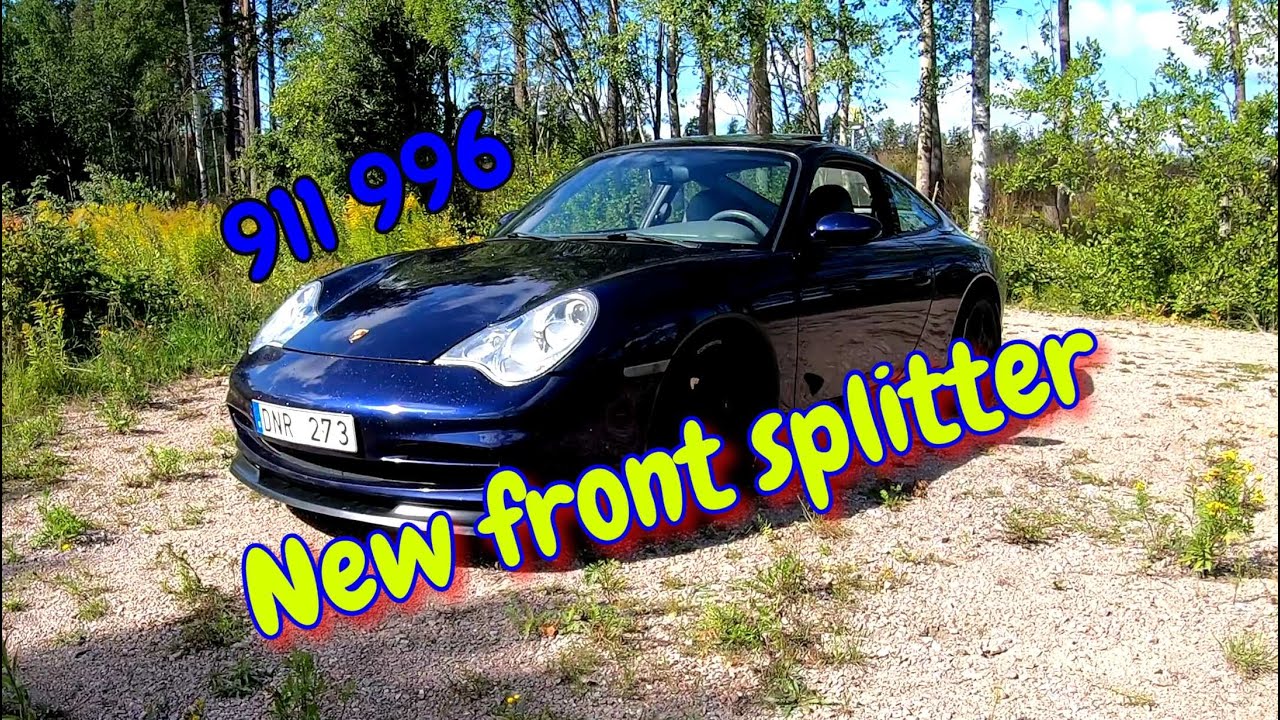 NEW front splitter on my Porsche 996 - walk around - YouTube