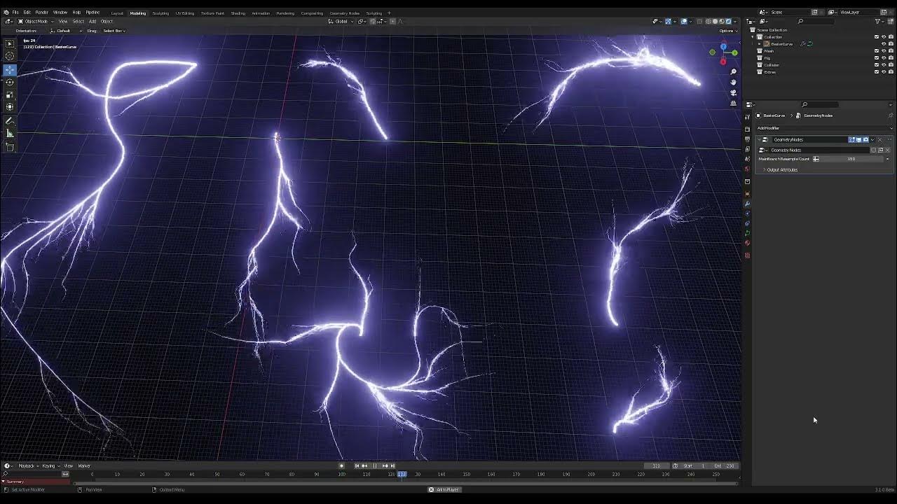 Blender - Looping static electricity tool - YouTube