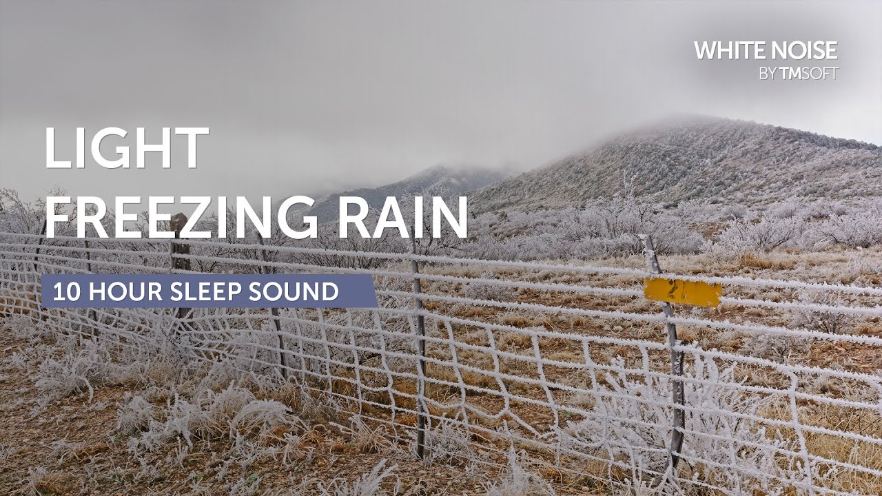 Light Freezing Rain Sleep Sound - 10 Hours - Black Screen - YouTube