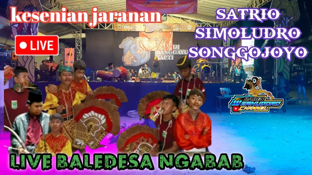 🔵jaranan KIDAL SATRIO SIMOLUDRO SONGGOJOYO live baledesa ngabab - YouTube