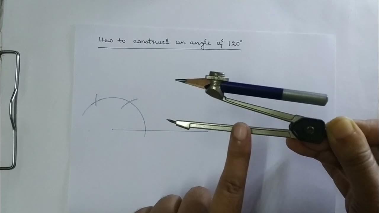 Class - 6 - How to construct an angle of measure 120° - YouTube