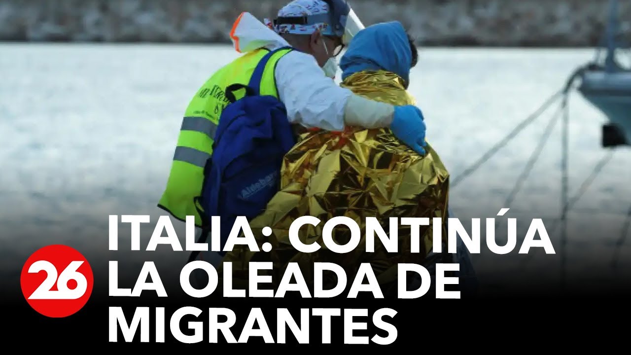 Continúa la oleada de migrantes en Italia - YouTube