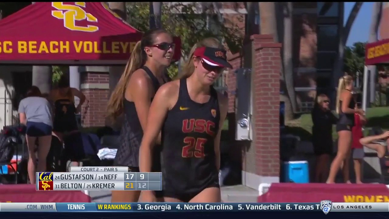 Beach Volleyball: USC 5, Cal 0 - Highlights 3/28/17 - YouTube