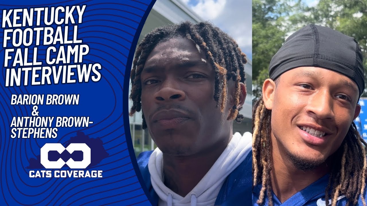 Kentucky Football Fall Camp Interviews - Barion Brown & Anthony Brown ...