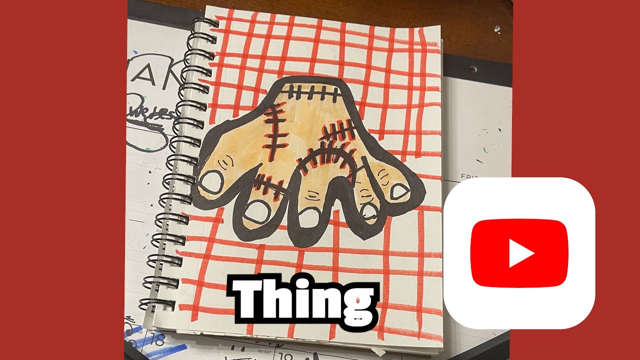 How to draw thing from Wednesday!! - YouTube