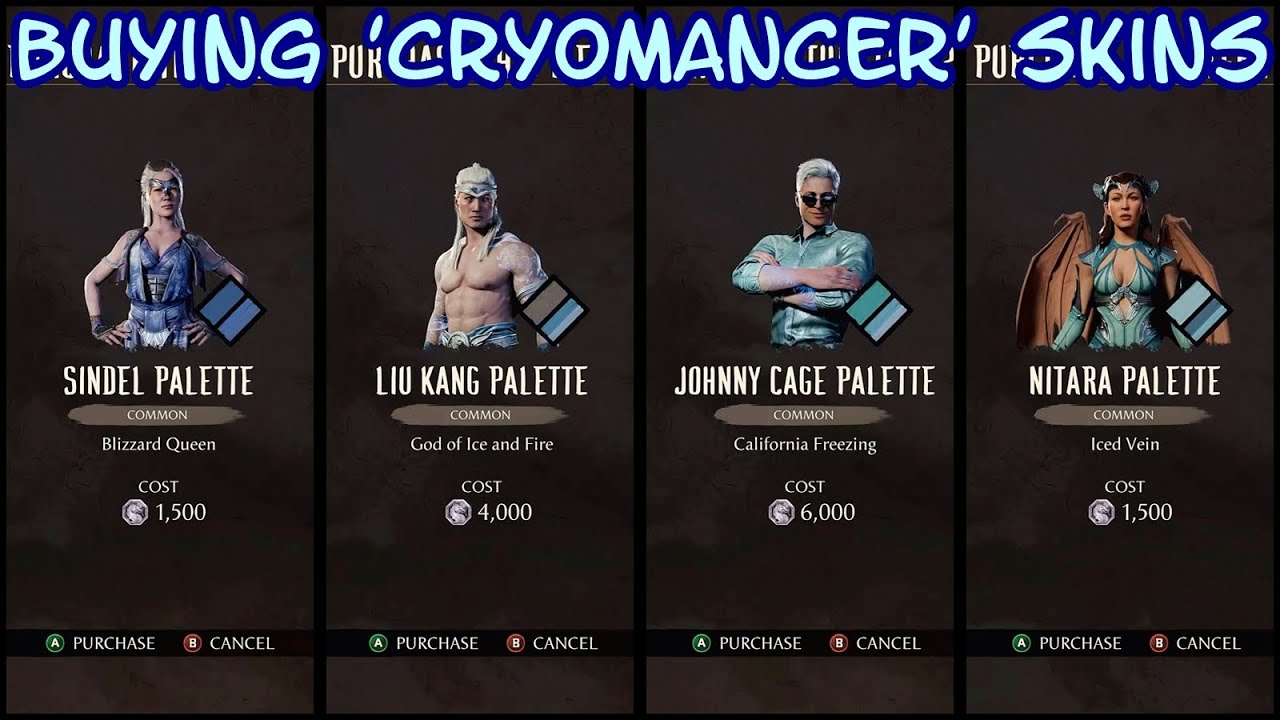 Buying all the 'Season of the Cryomancer' Skins - Mortal Kombat 1 - YouTube