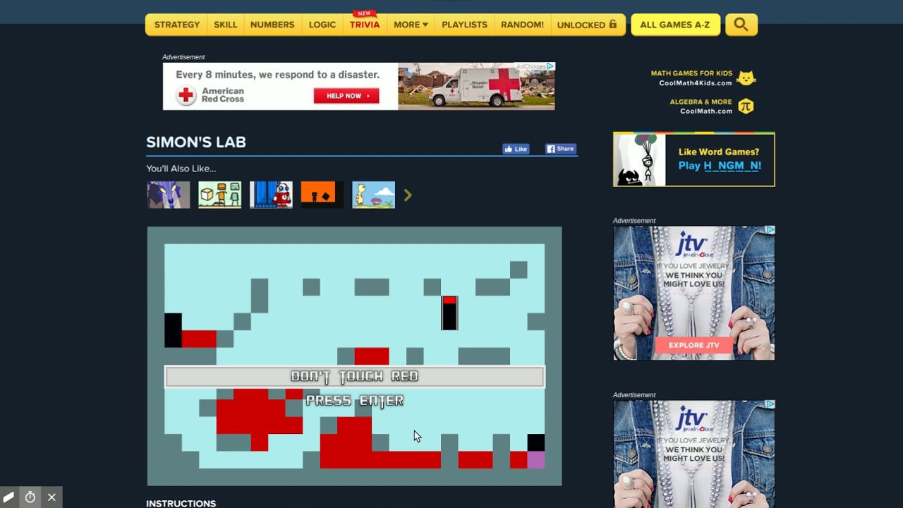 Simon's lab first's good don't touch red level ..l. - YouTube
