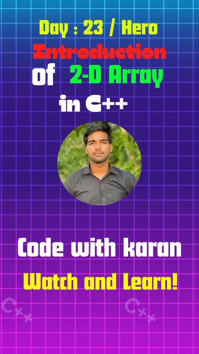 Master 2-D Arrays in C++ | Quick Intro for Beginners#shorts #ytshorts#codingtechnique - YouTube