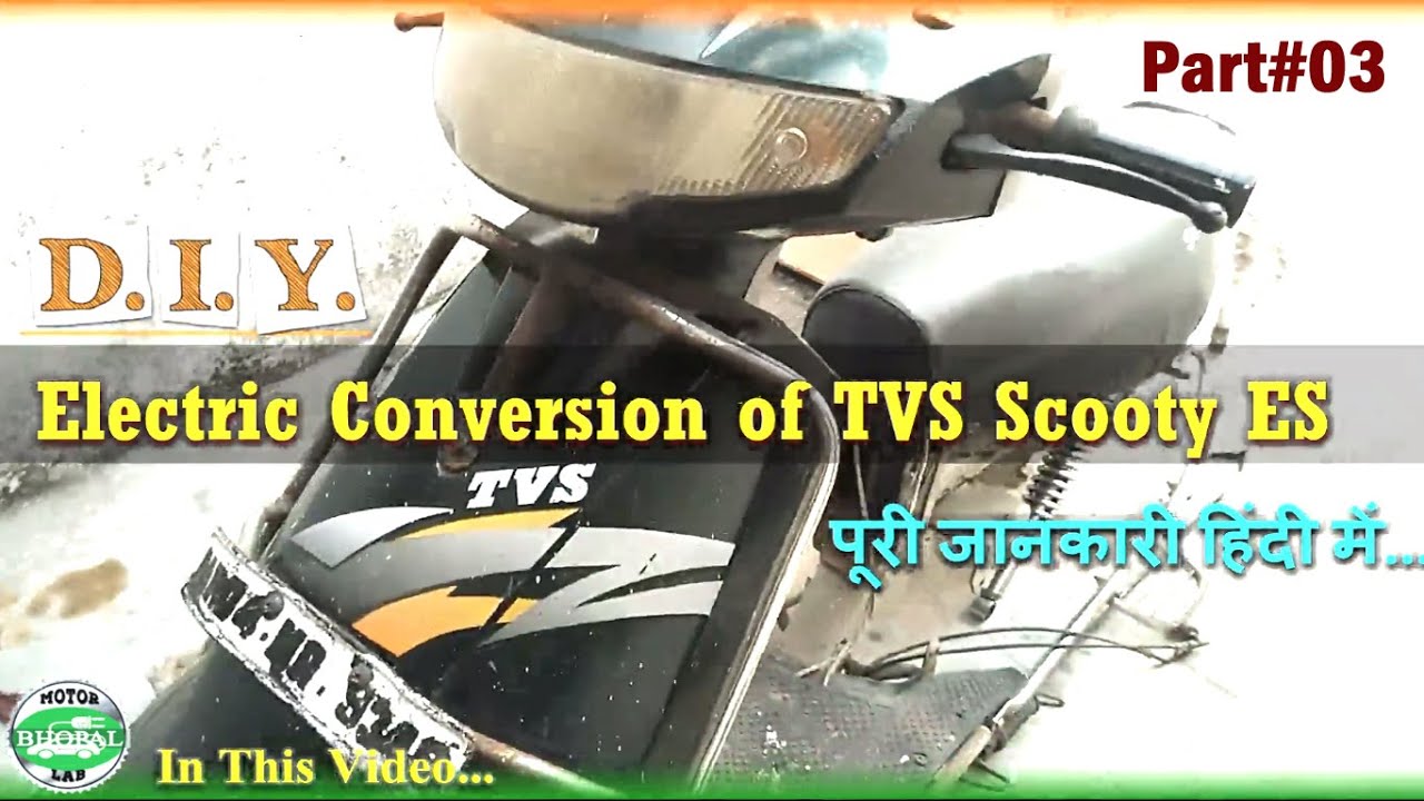Electric Scooter Conversion TVS Scooty ES II Brake cable Holder ...