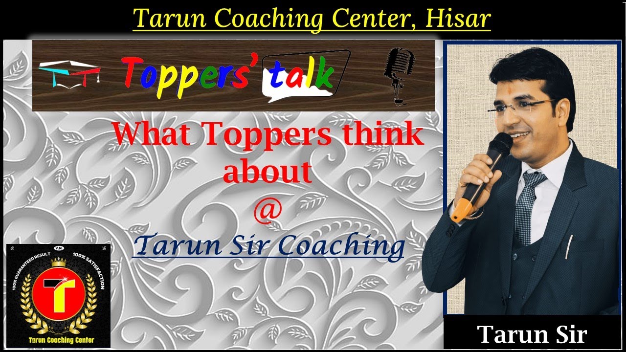 Toppers talk I Tarun Coaching I Hisar I English Medium I Contact ...