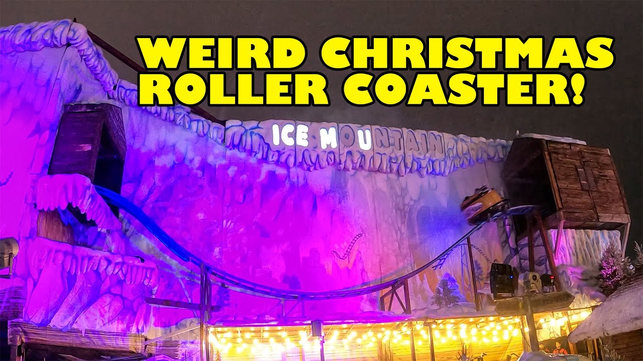 Weird WTF Christmas Spinning Roller Coaster POV Ice Mountain Hyde Park ...