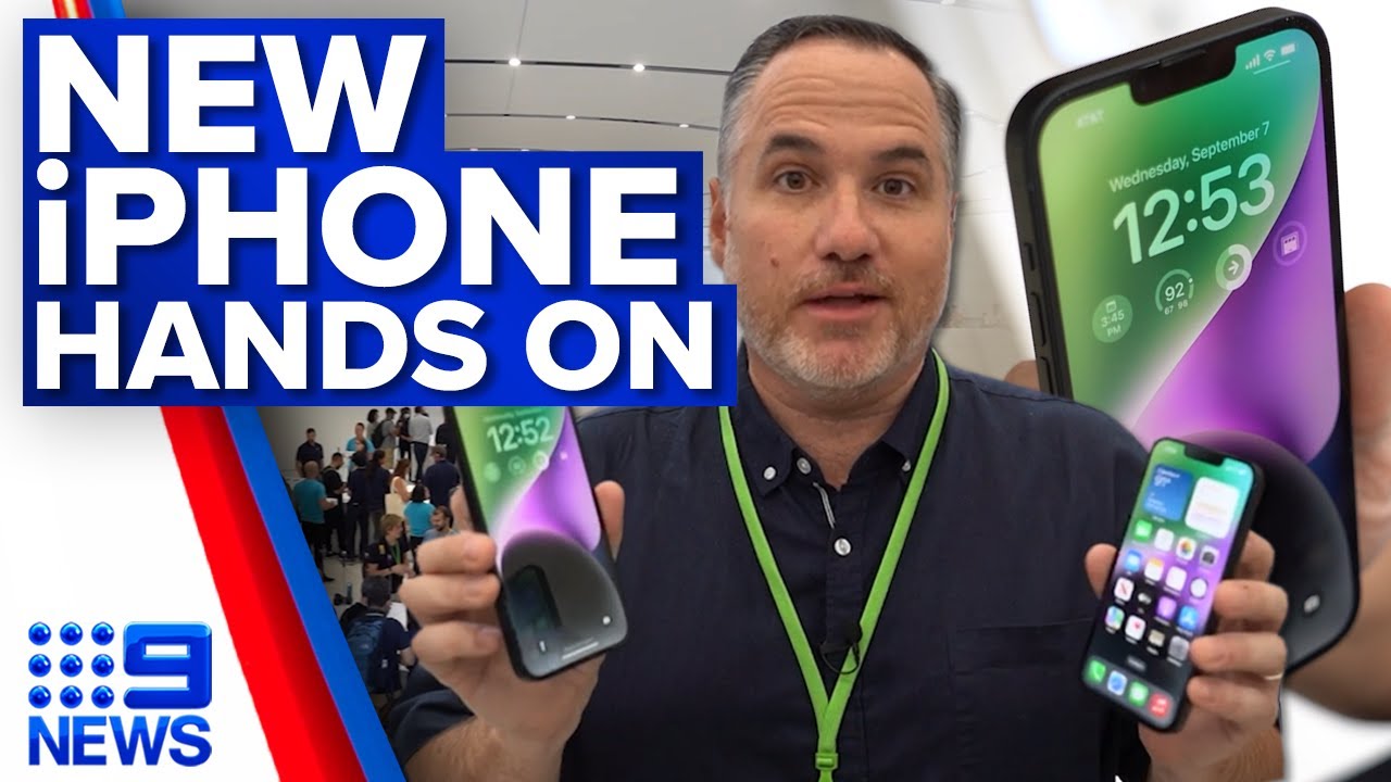 Hands-on look at new iPhone 14 | Apple's 'Far Out' event | 9 News ...