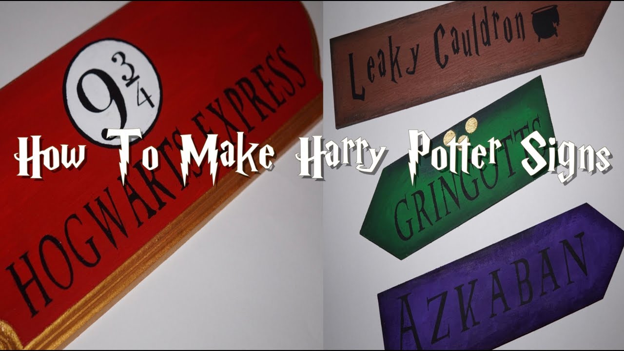 How to make Harry Potter Signs | Wooden signs - YouTube