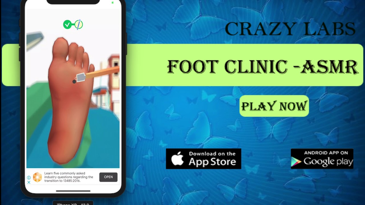 foot clinic-ASMR by crazy labs & game reviews - YouTube