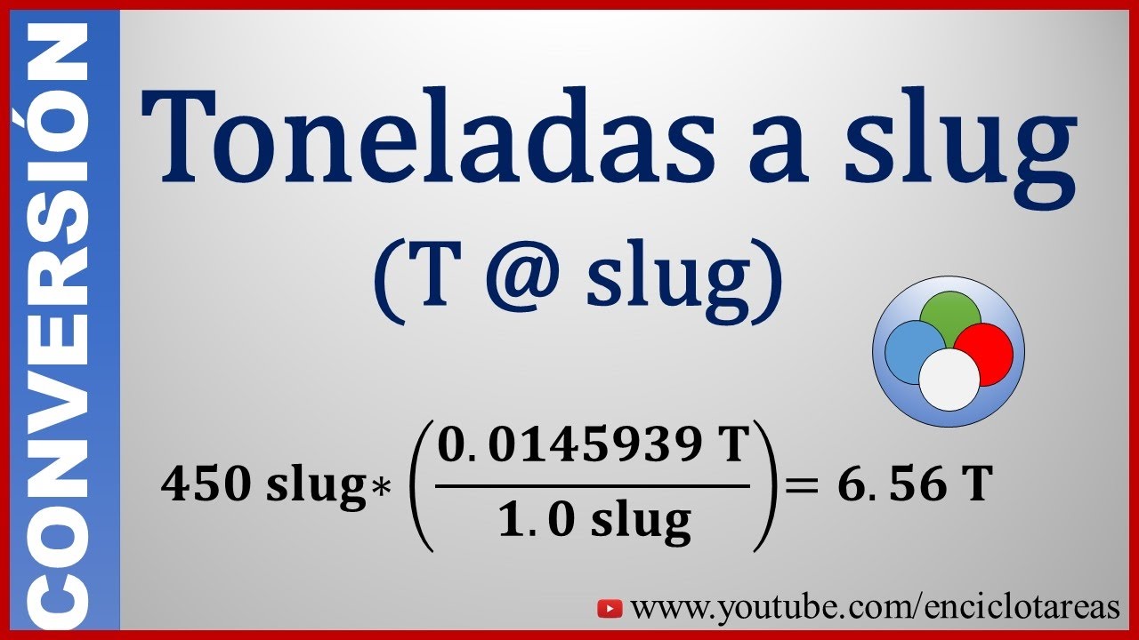 Convertir de Toneladas a Slug (T a slug) - YouTube