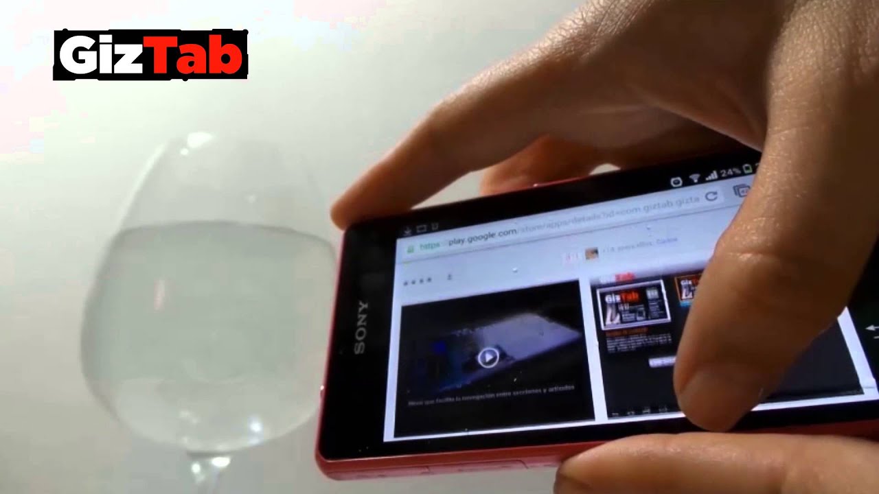 Sony Xperia Z1 Compact: Prueba de resistencia al agua - YouTube