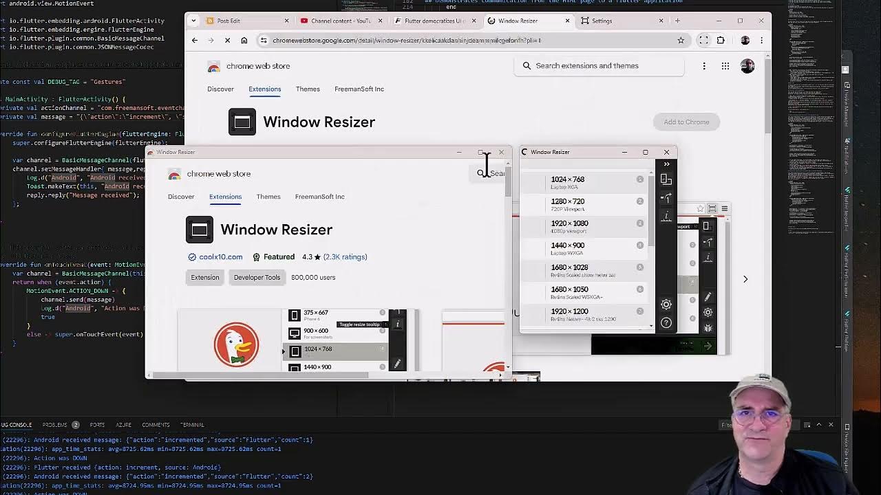 Run your Flutter Web app at different screen sizes with Chrome extensions - YouTube