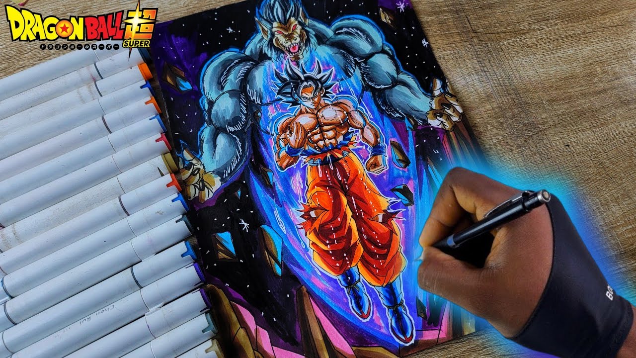 How to Draw Goku Mastered Ultra instinct With The Great Ape Oozaru🔥 ...