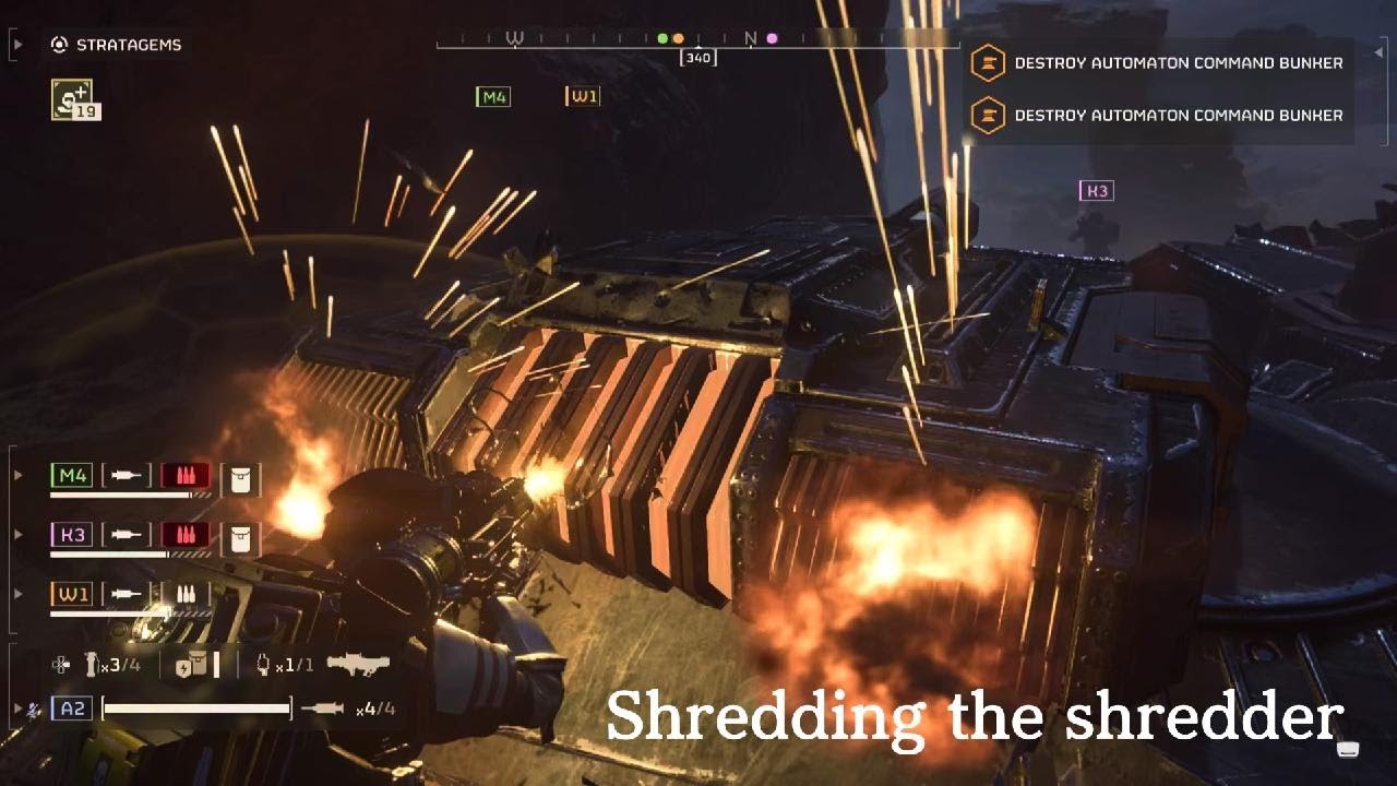 Killing 2 Shredder Tanks by jumping on them @HELLDIVERS 2 - YouTube